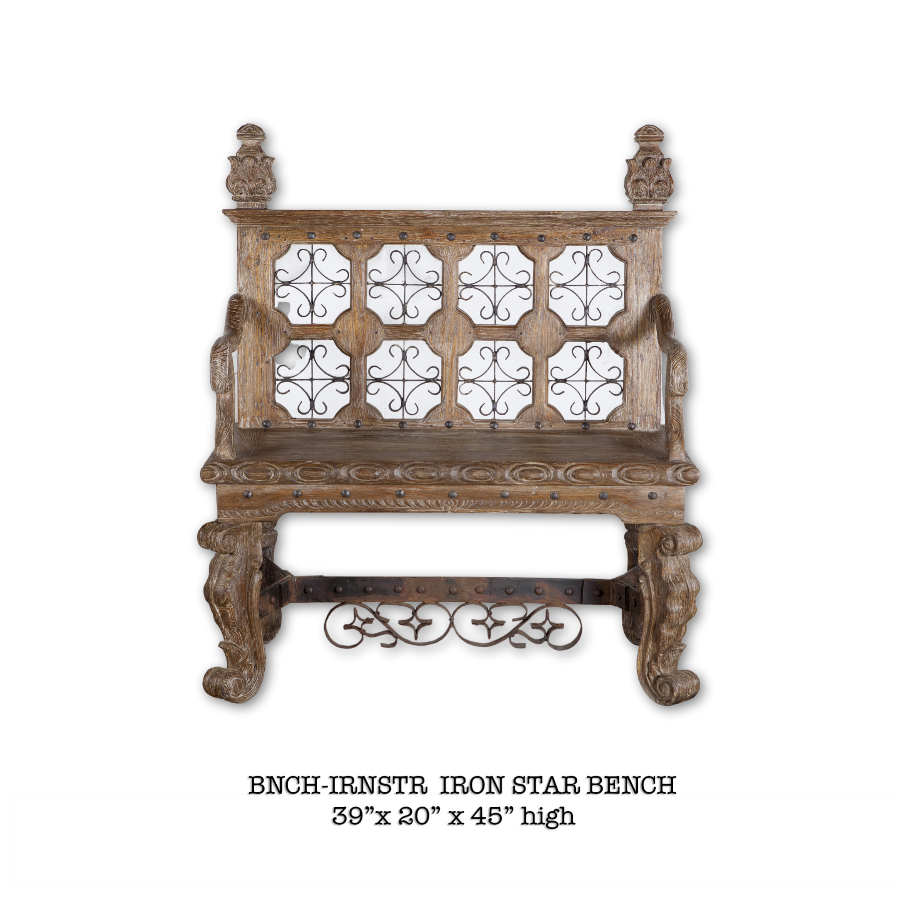 Iron Star Bench – Hill Country Interiors