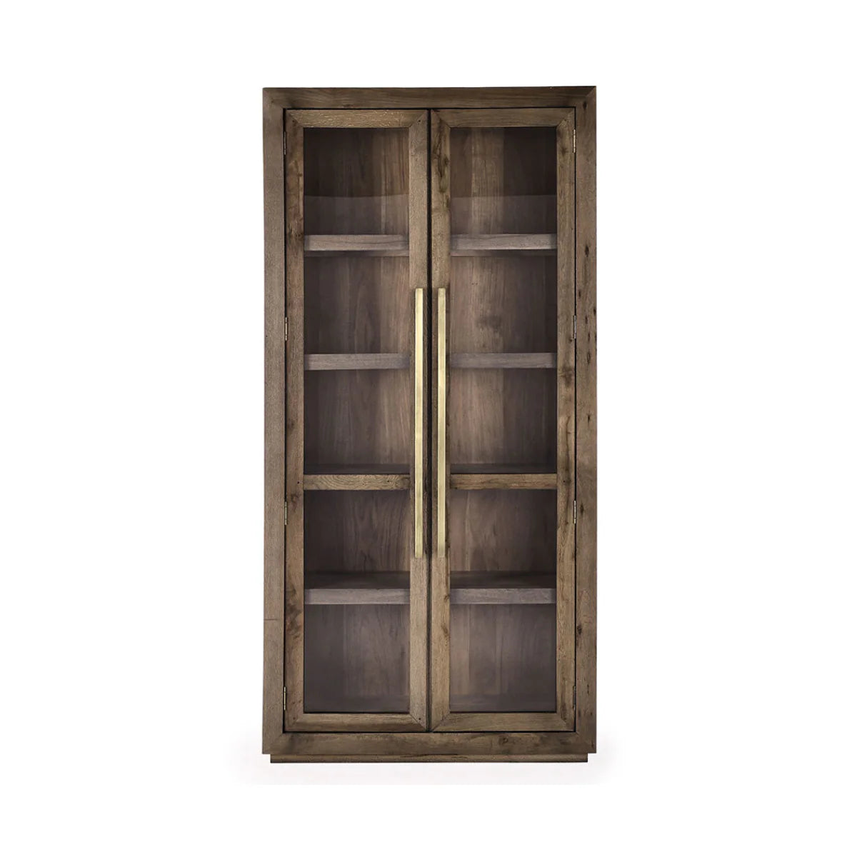 Solid Wood Glass Cabinet – Hill Country Interiors