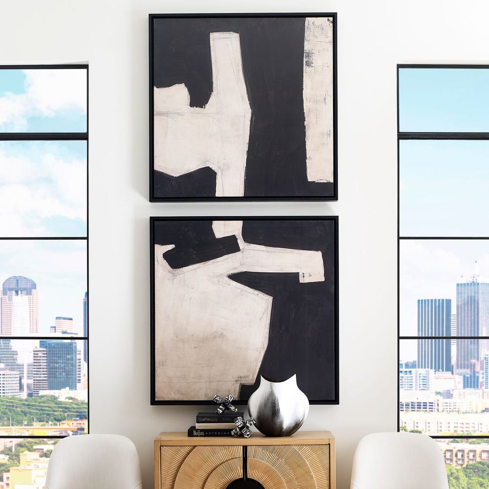 Fragmented Balance Diptych Wall Art Set – Hill Country Interiors