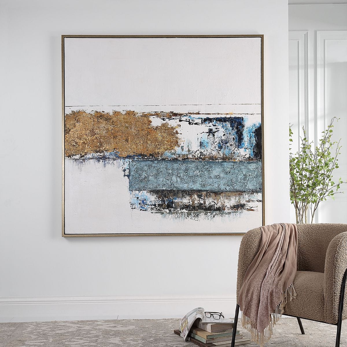 Textured Stacks Abstract Wall Art – Hill Country Interiors