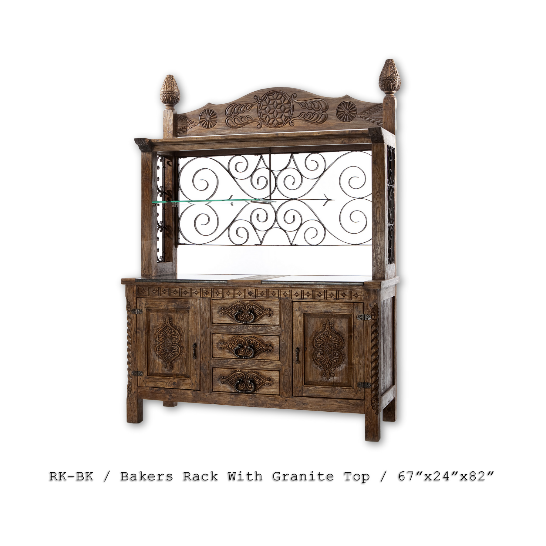 Bakers Rack with Granite Top – Hill Country Interiors