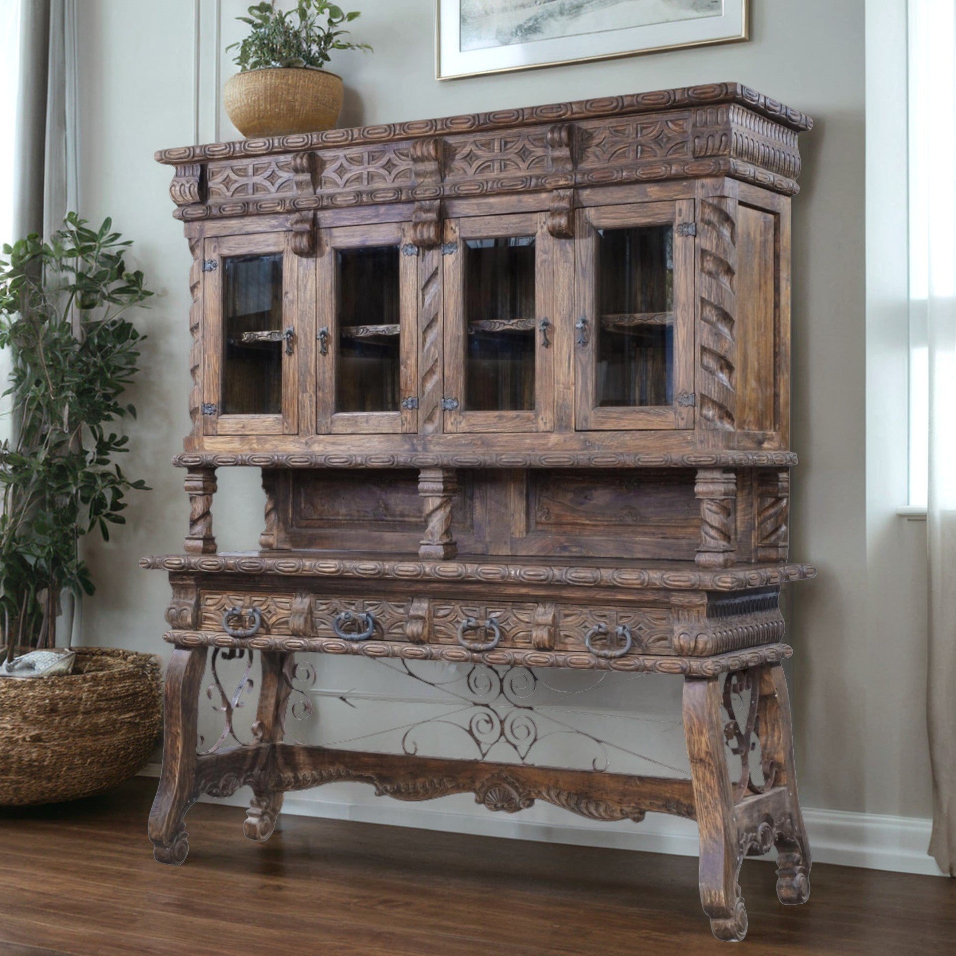 Spanish Prison with Hutch Console Table – Hill Country Interiors